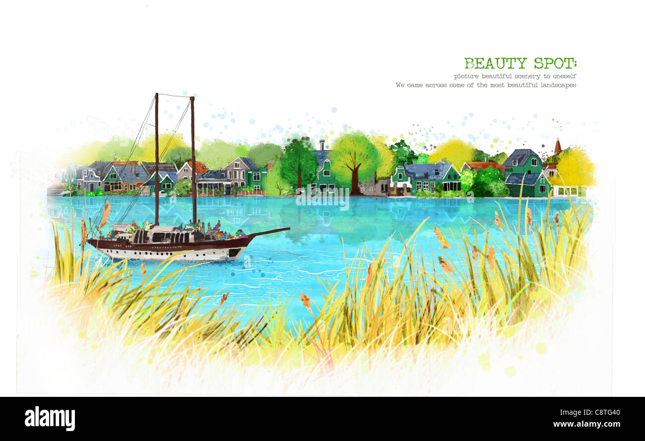 Colour boat Cut Out Stock Images & Pictures - Alamy