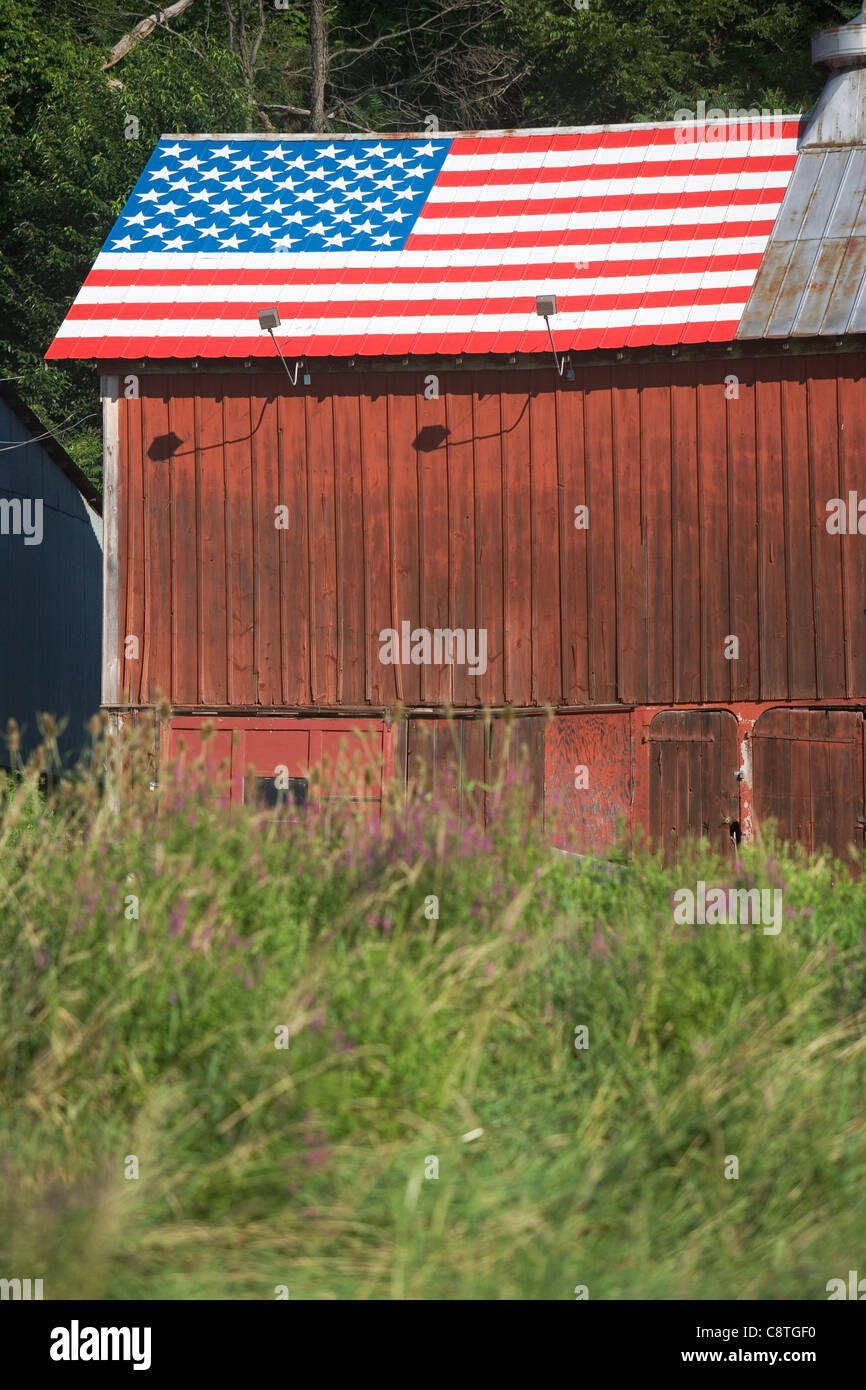 American Flag Barn Roof