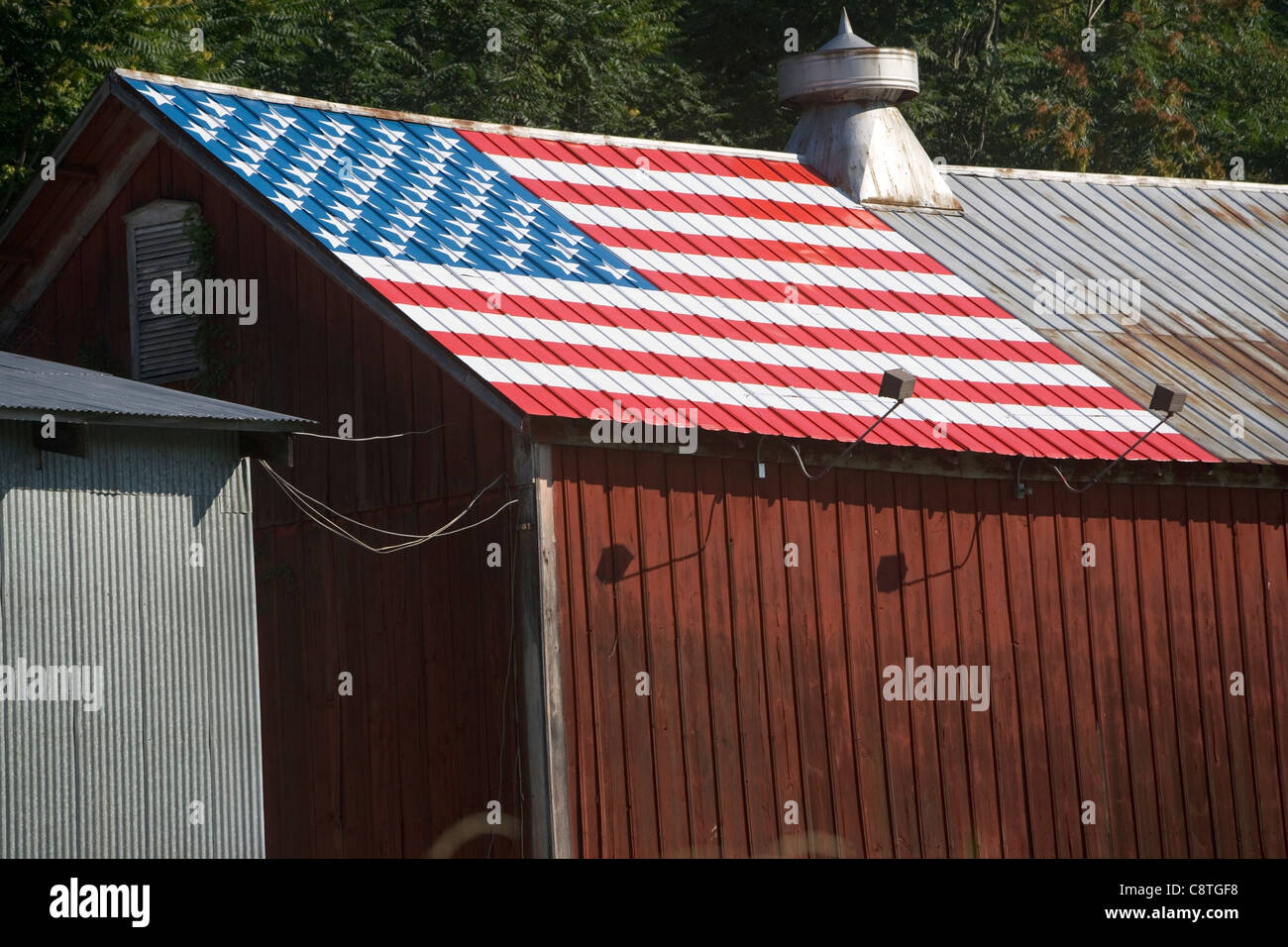 American Flag Barn Roof