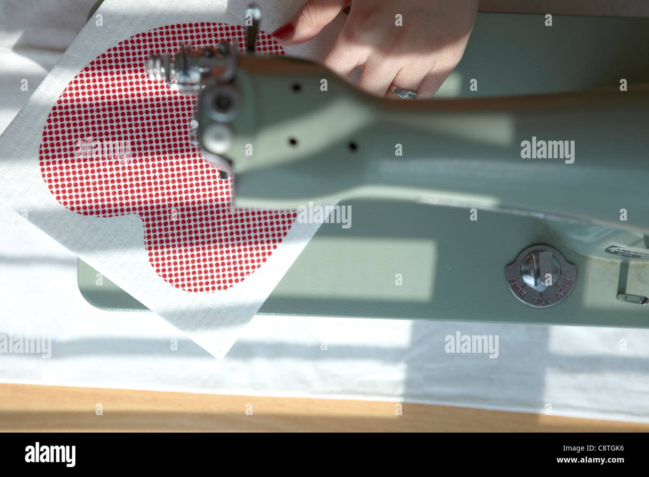 Person With Sewing Machine Stock Photo - Alamy