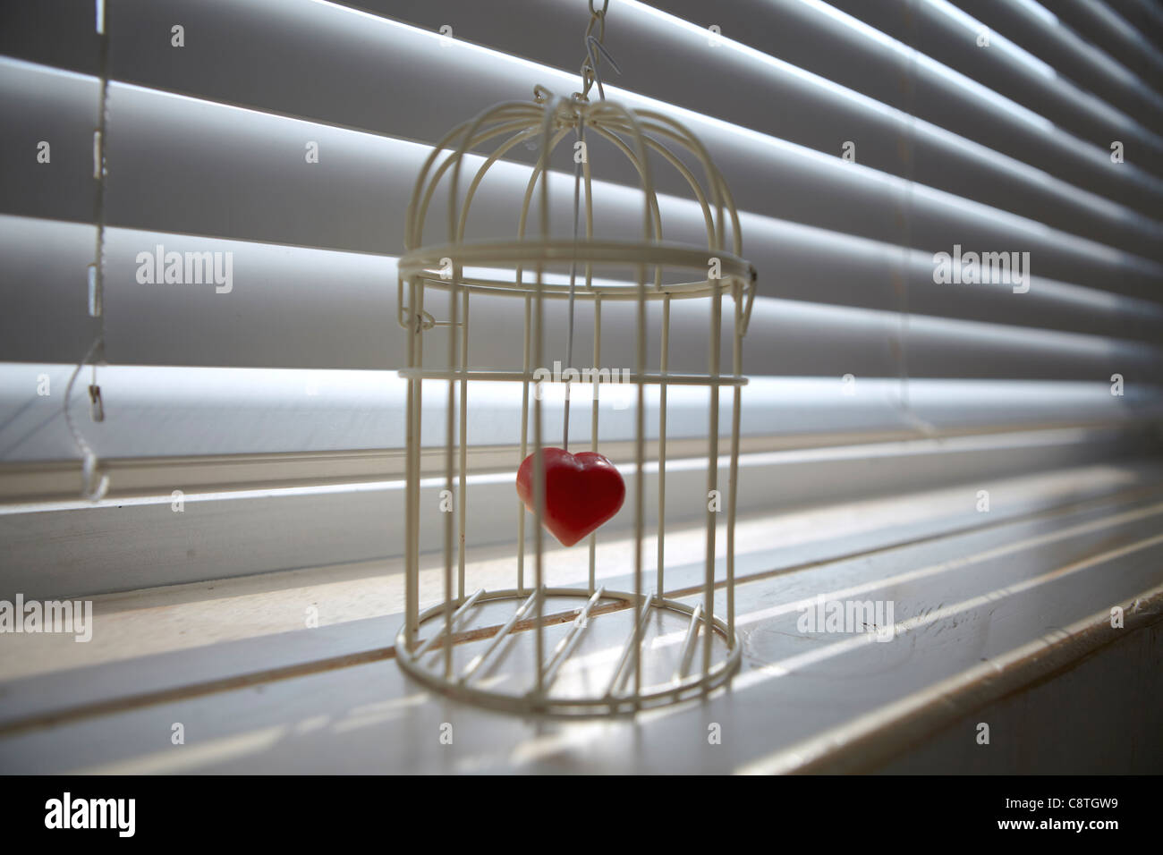 Heart In A Cage Stock Photo - Alamy