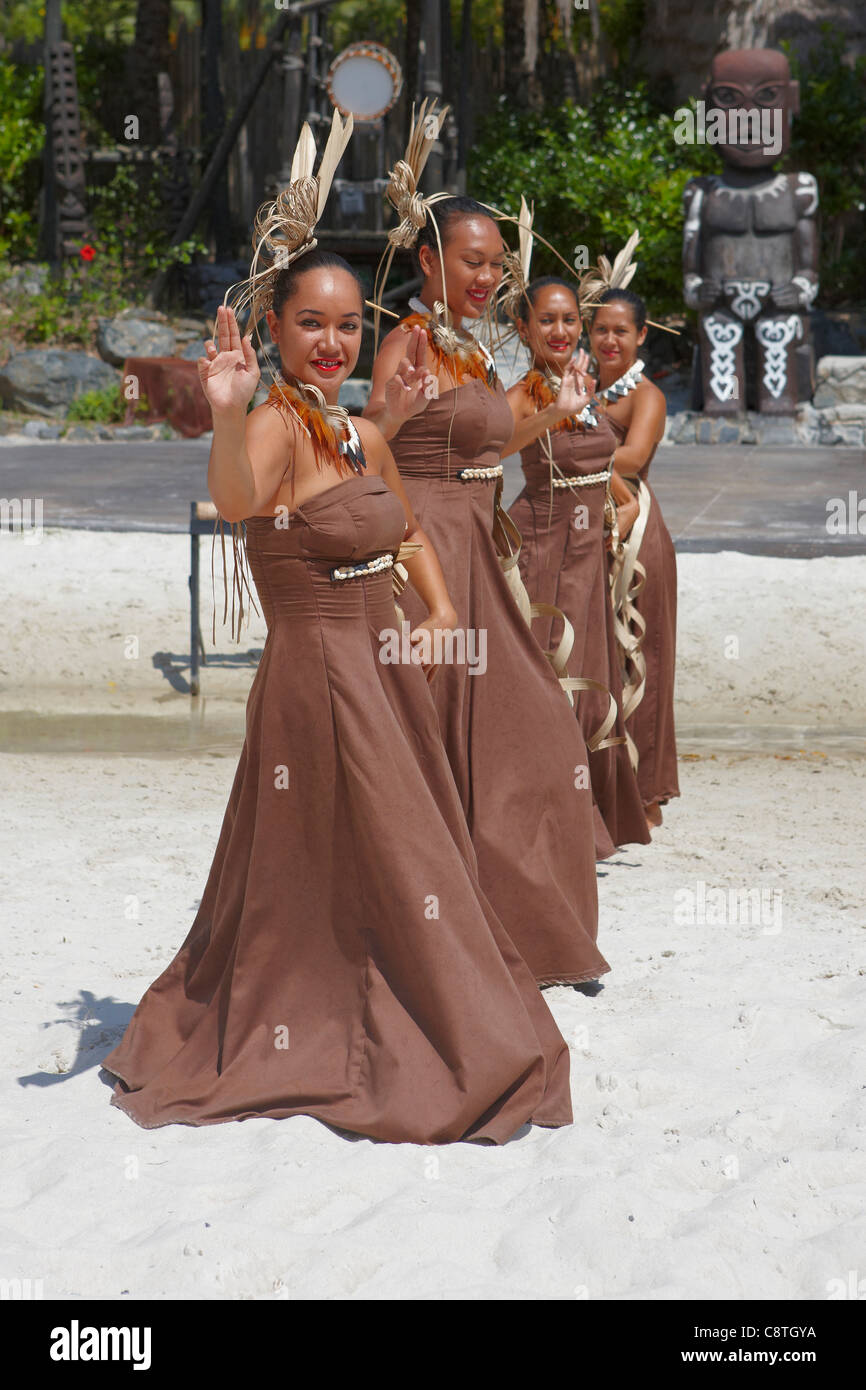 Polynesian show at Port Aventura amusement park. Salou, Catalonia ...