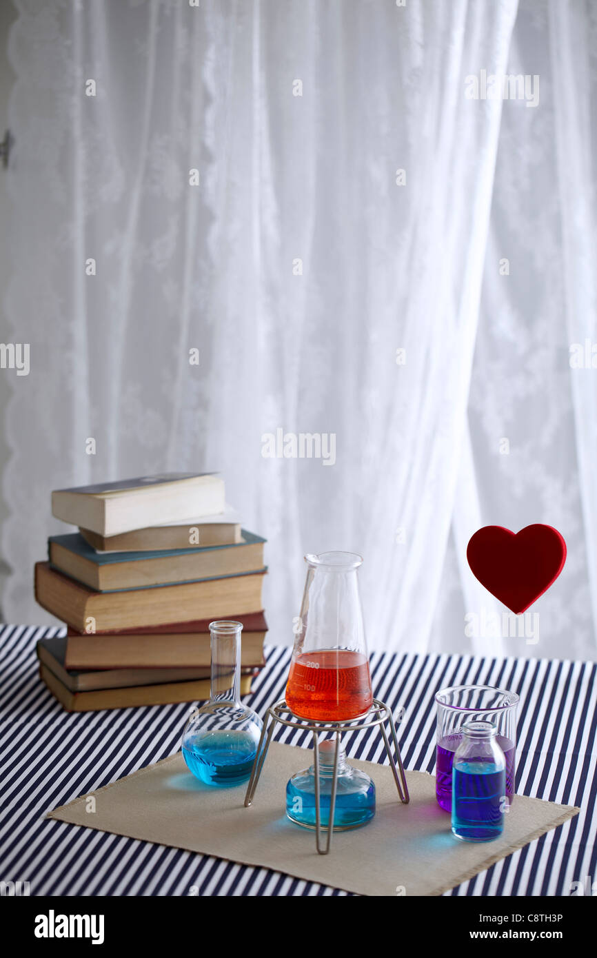 Spirit Lamp With Stand And Glassware Stock Photo - Alamy