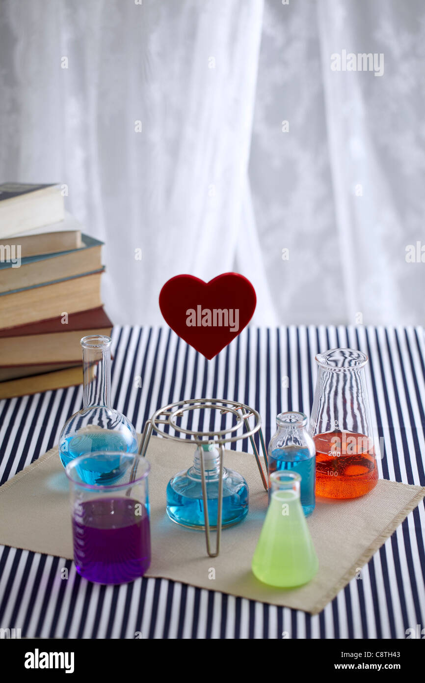Spirit Lamp With Stand And Glassware Stock Photo - Alamy