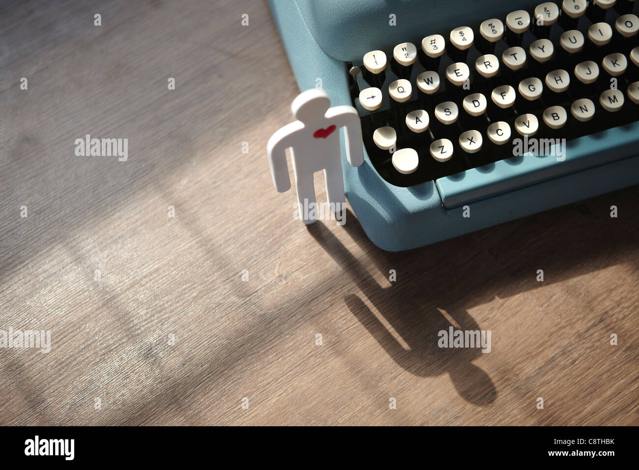 Human Representation With Typewriter Stock Photo - Alamy