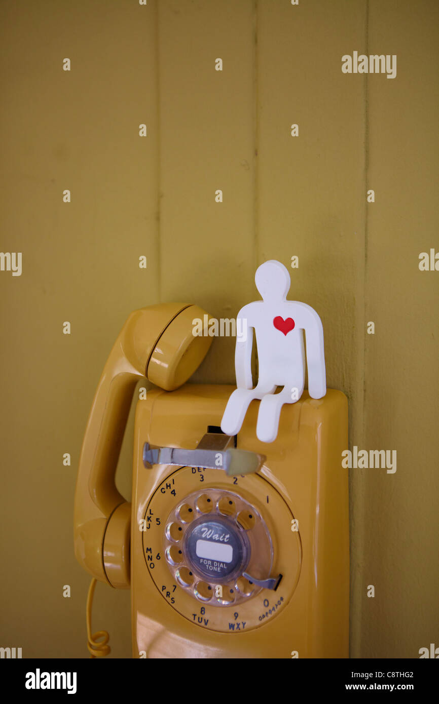 Human Representation With Telephone Stock Photo - Alamy