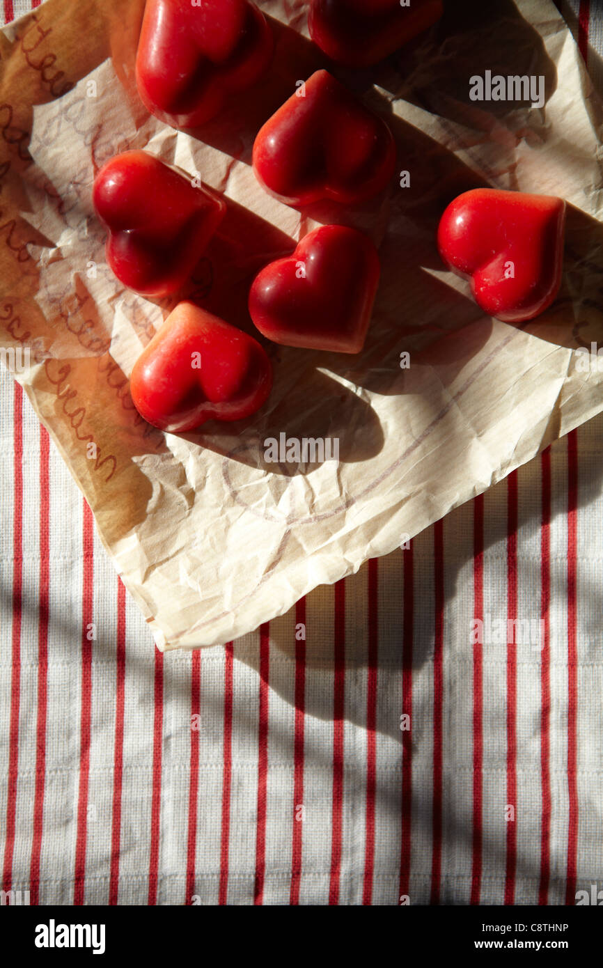 Candies On A Paper Stock Photo - Alamy