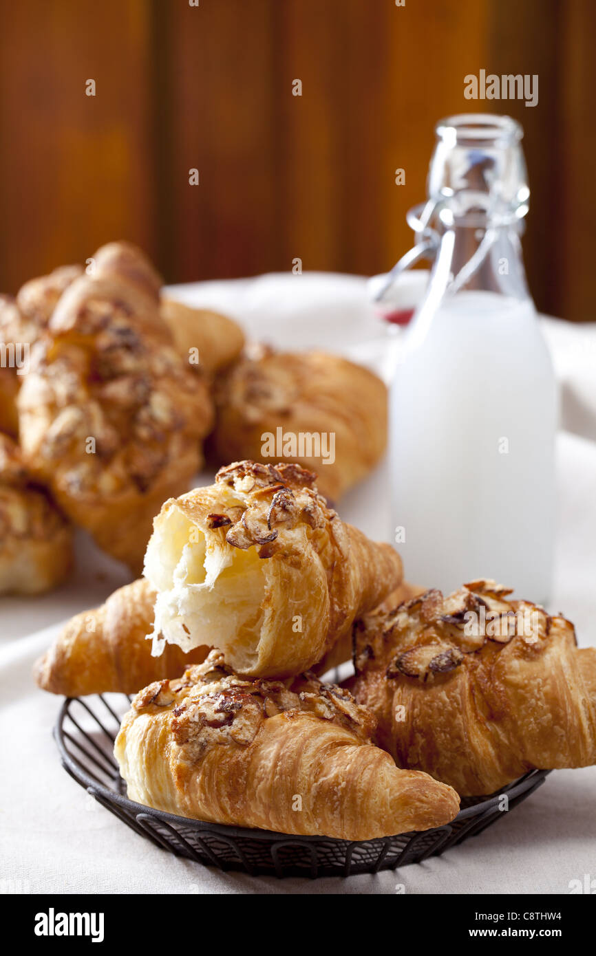 Close-up Of Bakery Items With A Bottle Stock Photo - Alamy