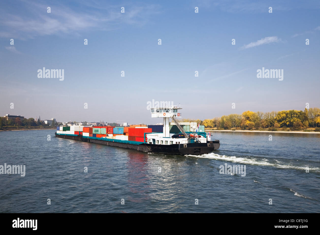 River rhine container barge hi-res stock photography and images - Alamy