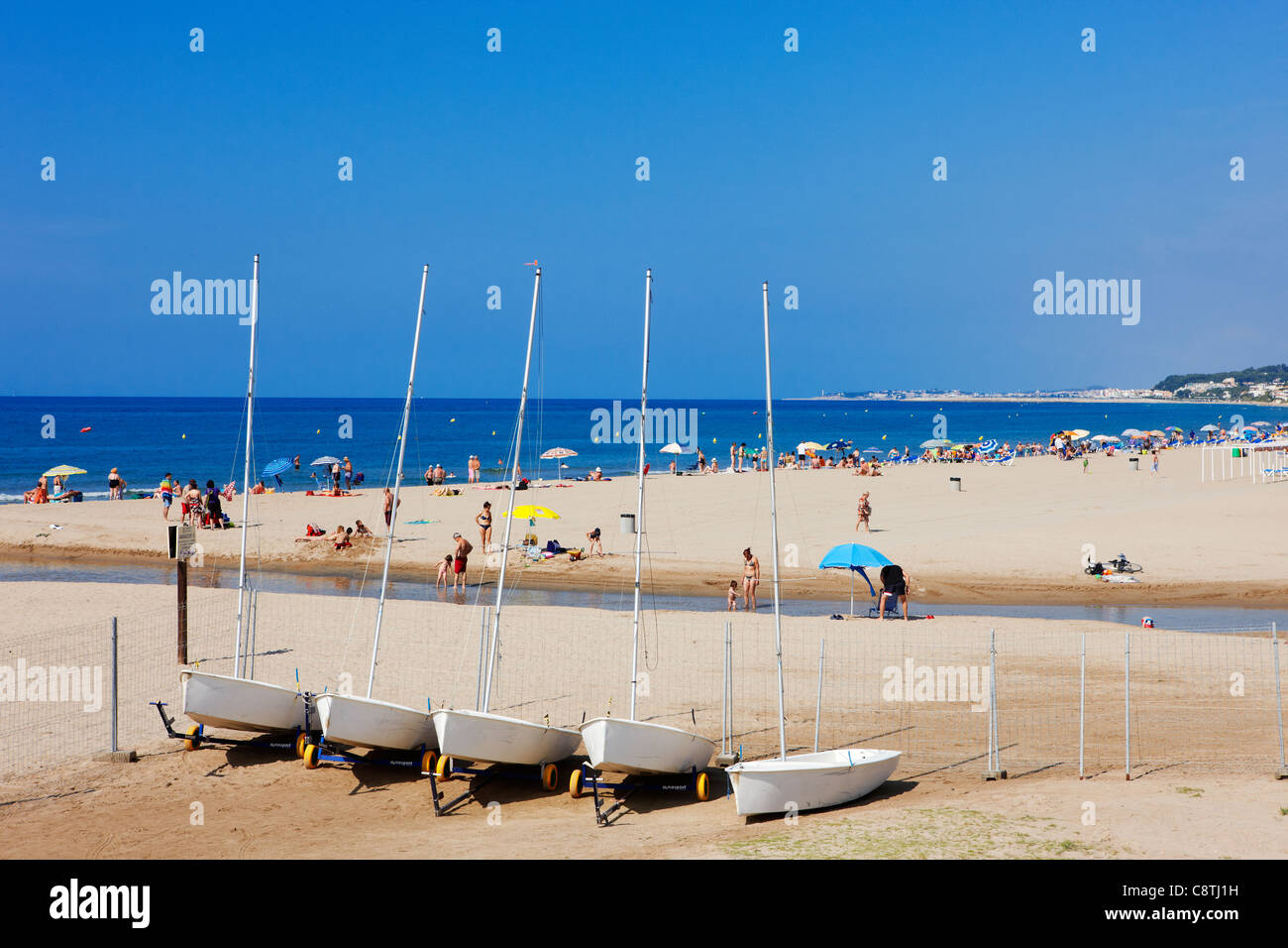Coma Ruga beach. El Vendrell, Catalonia, Spain Stock Photo - Alamy