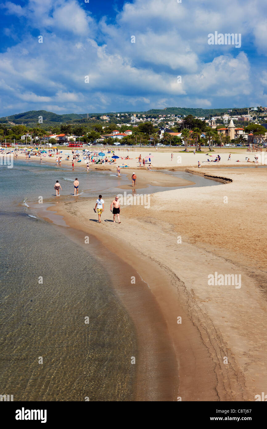 Coma Ruga beach. El Vendrell, Catalonia, Spain Stock Photo - Alamy