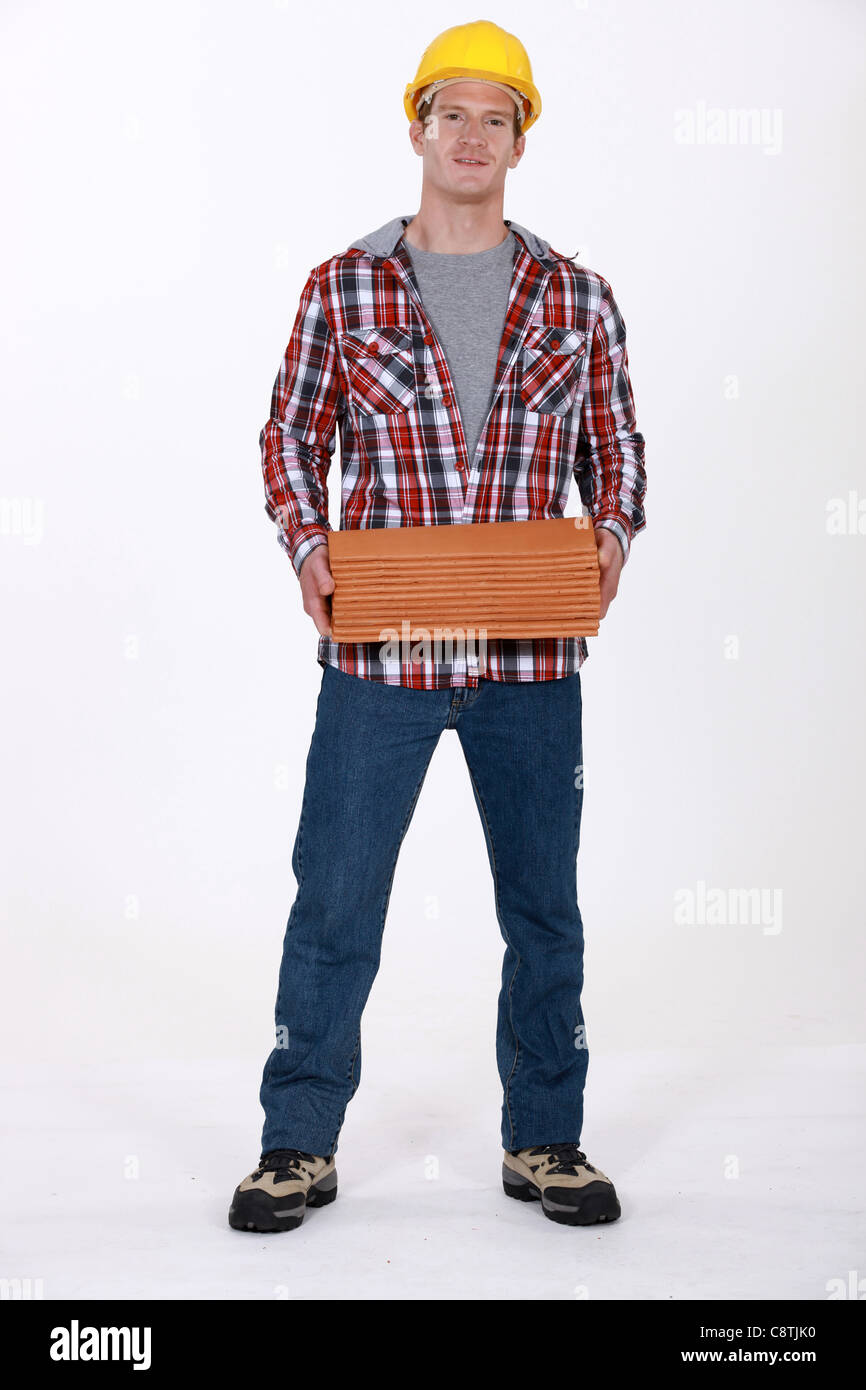 A male roofer Stock Photo - Alamy