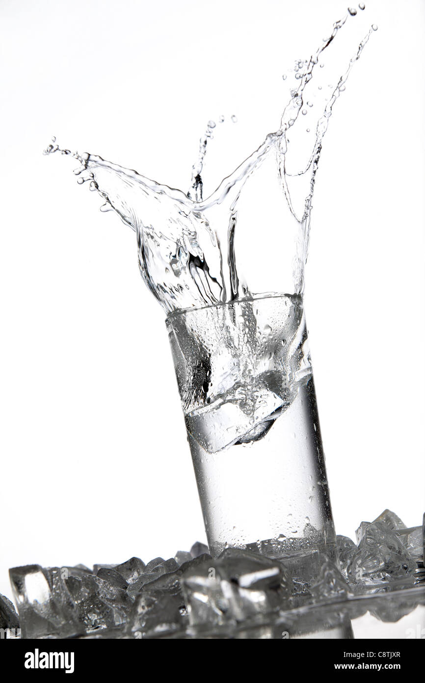 Water Splashing In A Glass Stock Photo - Alamy