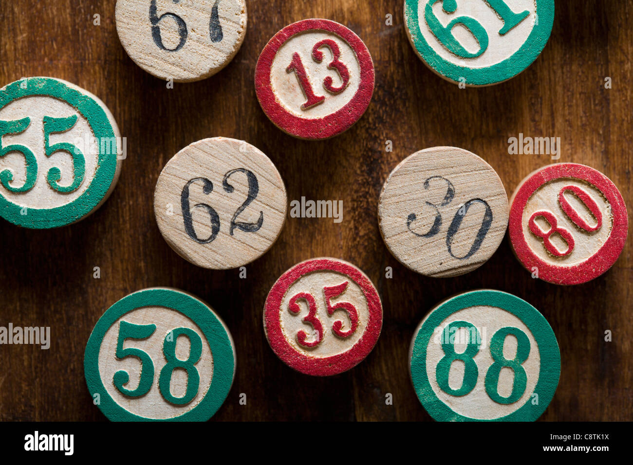 Studio shot of buttons with numbers Stock Photo - Alamy