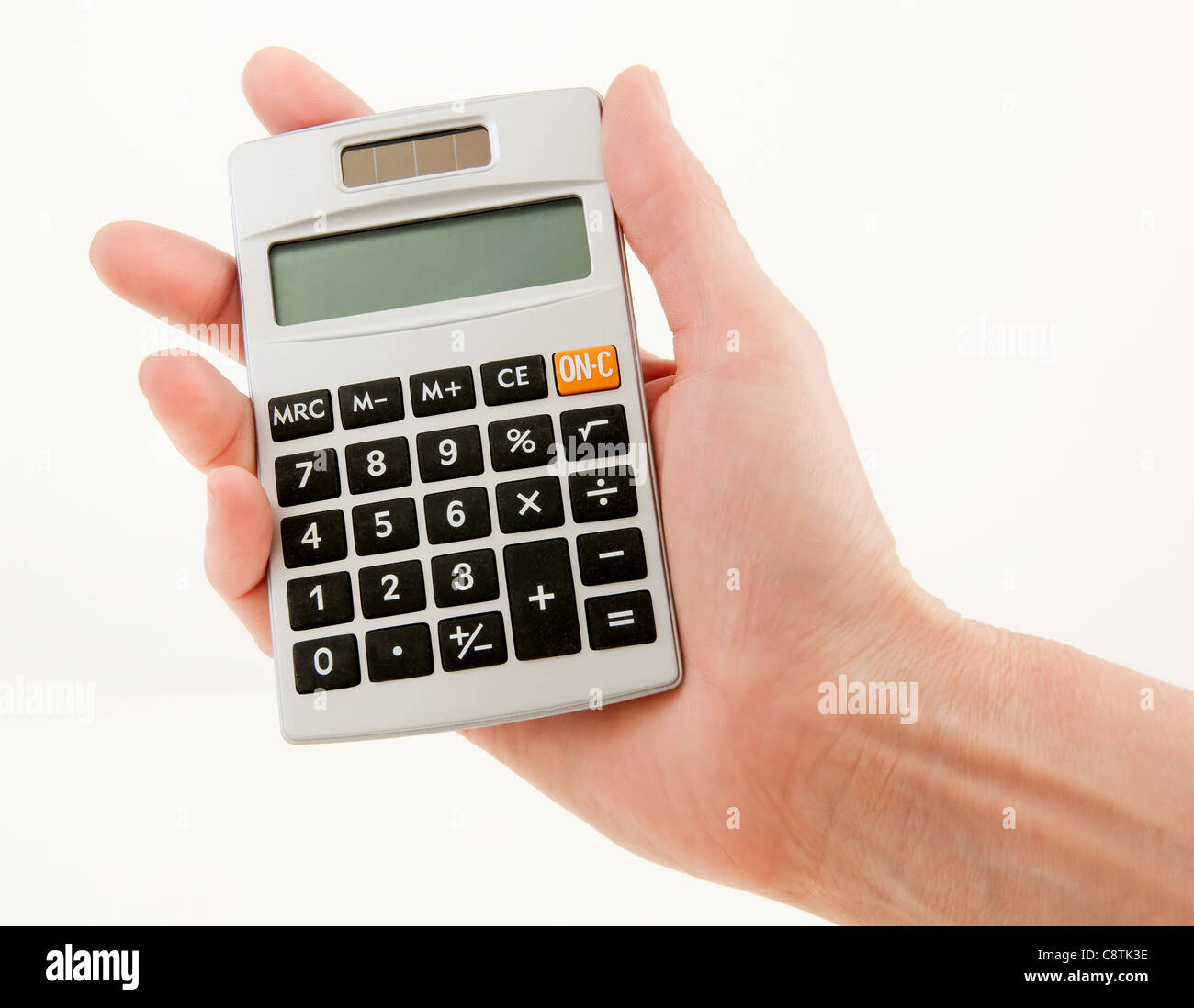 Handheld Calculator Stock Photo - Alamy