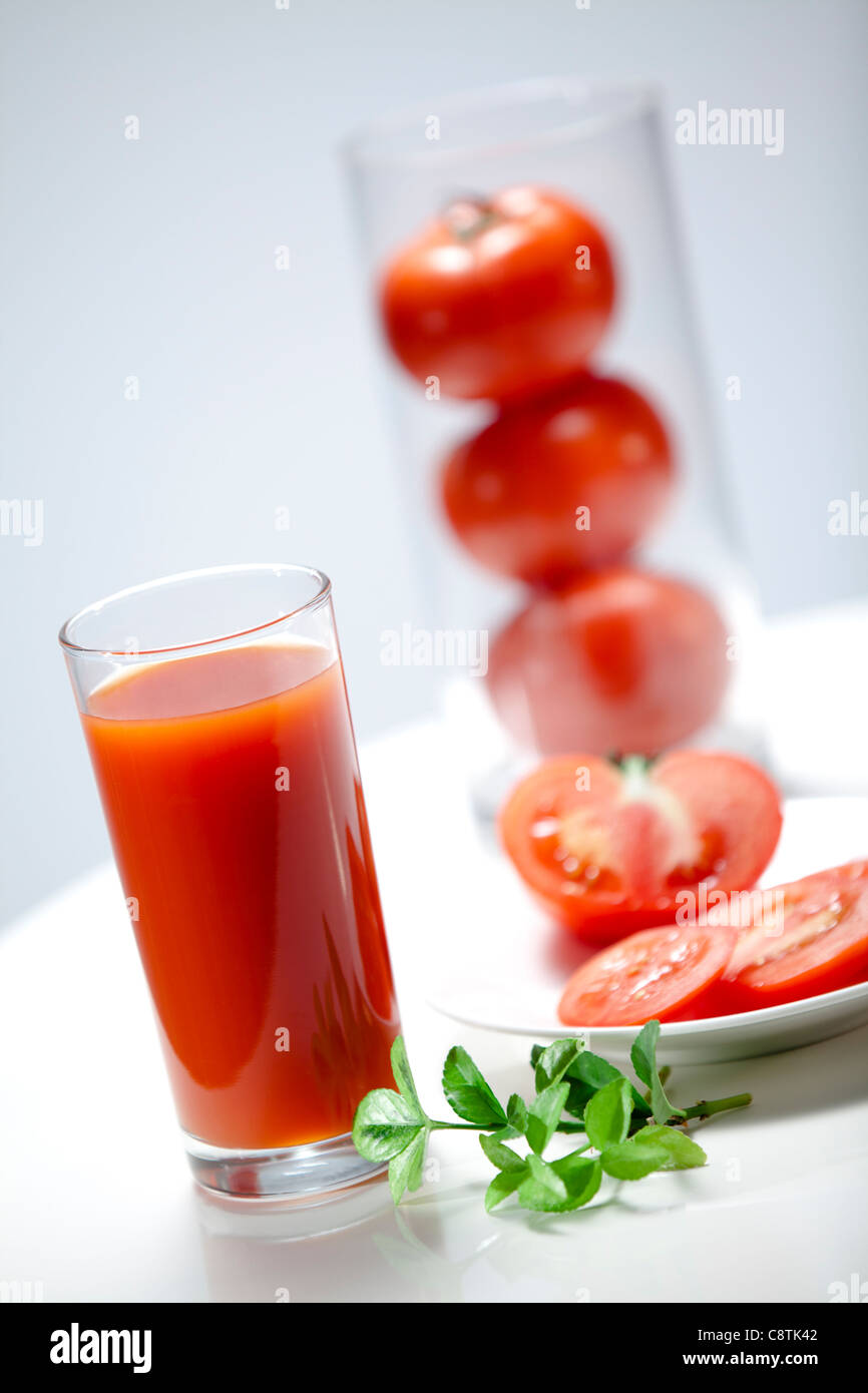 Juice In A Glass Stock Photo - Alamy