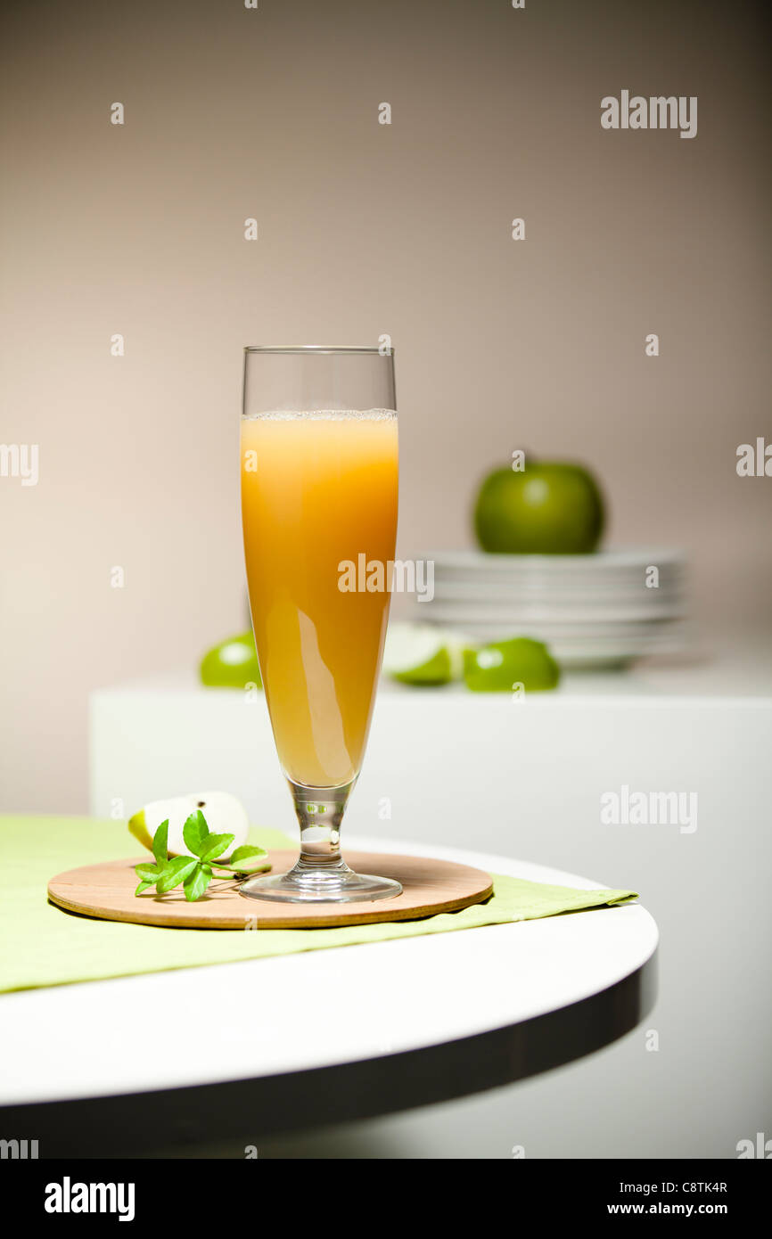 Juice In A Glass Stock Photo - Alamy