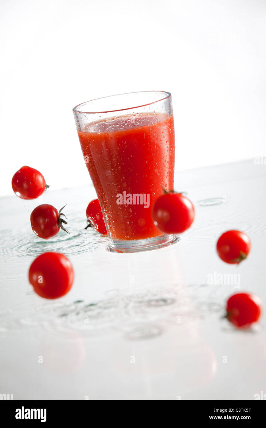Juice In A Glass Stock Photo - Alamy