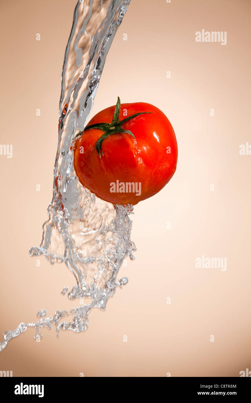 Tomato Splashing In Water Stock Photo - Alamy