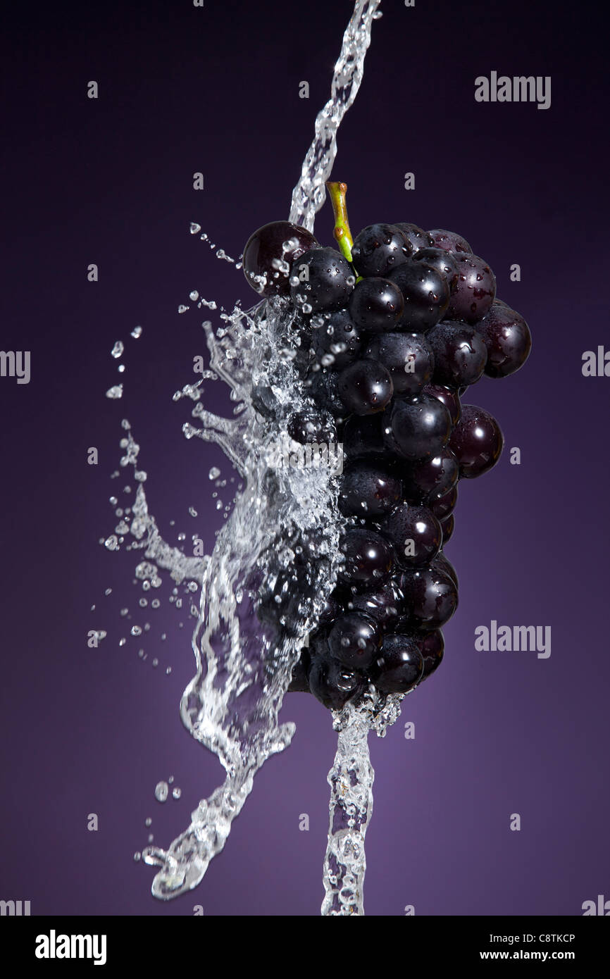 Water Pouring On Grapes Stock Photo - Alamy