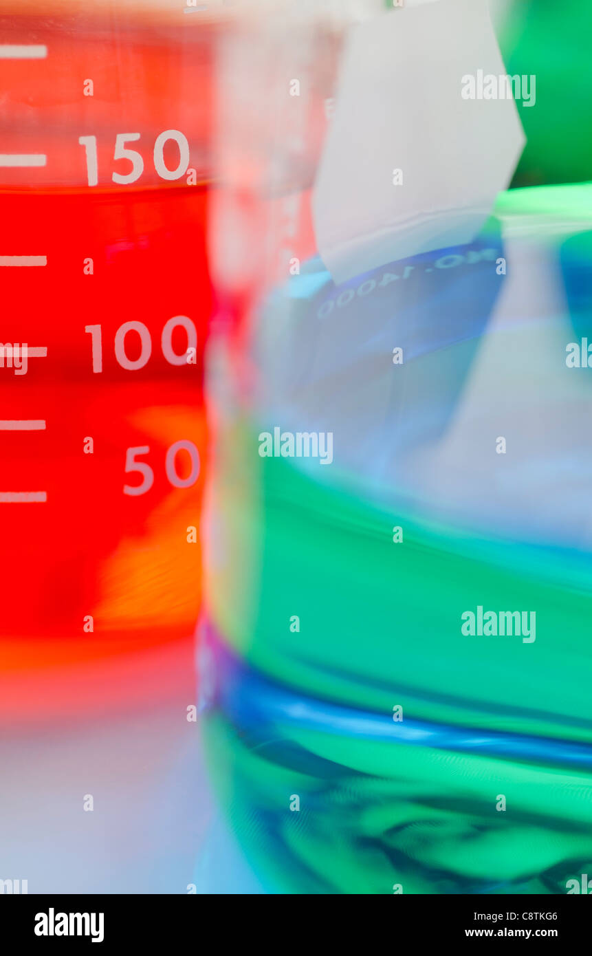 Studio shot of laboratory beakers Stock Photo - Alamy