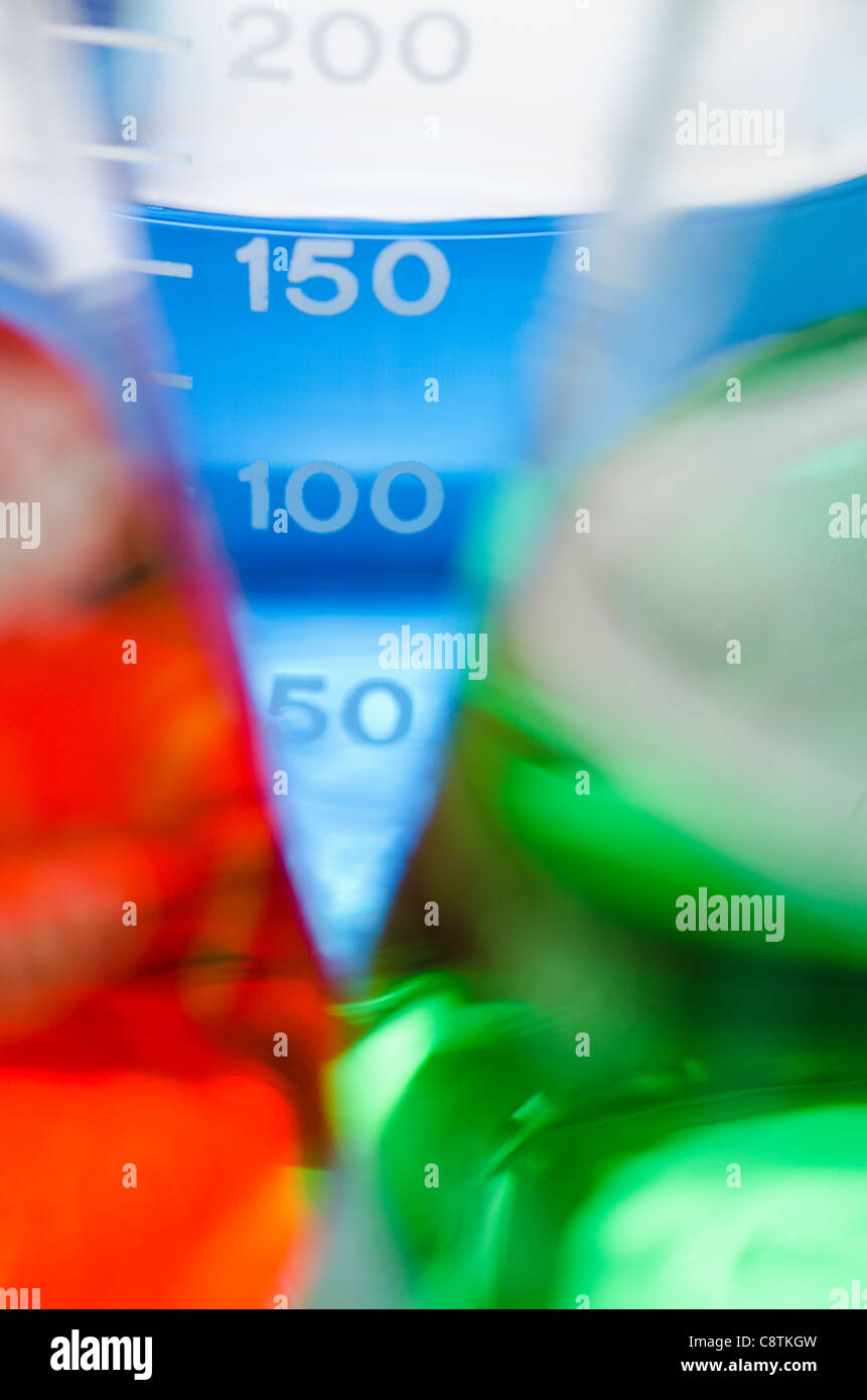 Studio shot of laboratory beakers Stock Photo - Alamy