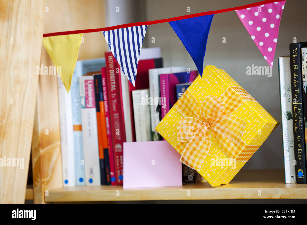 Books With Gift Stock Photo - Alamy
