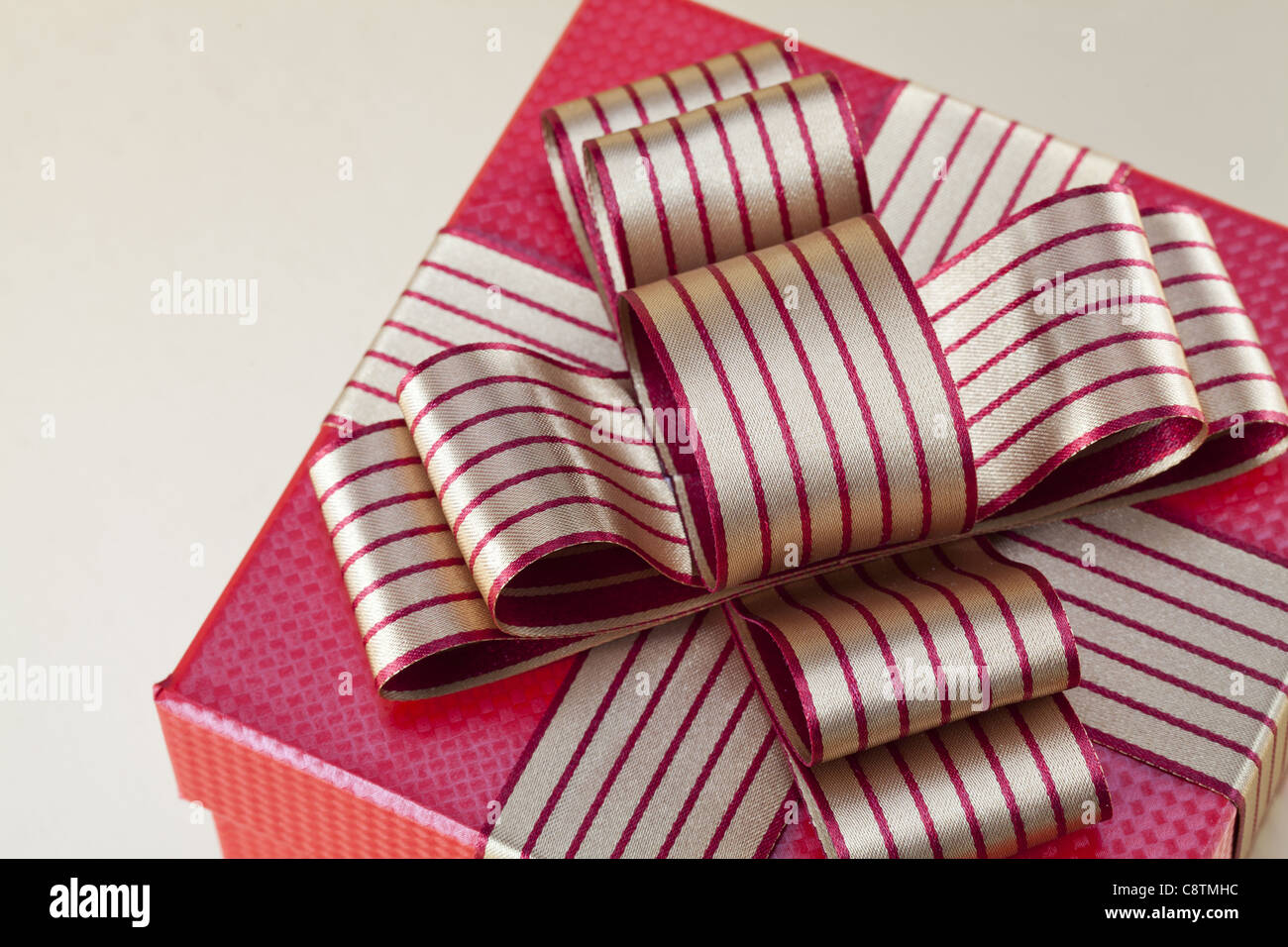 Gift Box With Ribbon Stock Photo - Alamy
