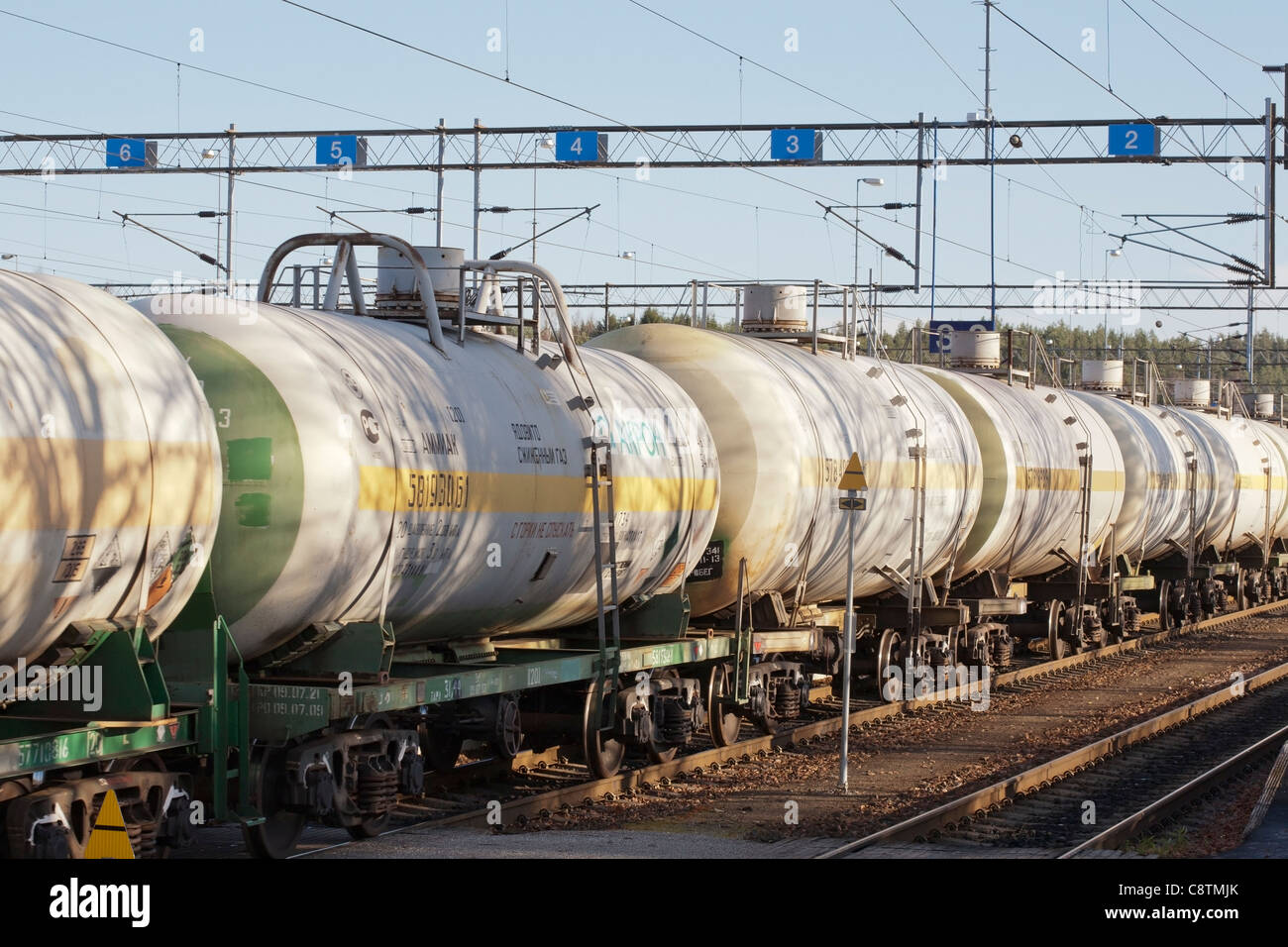 Russian cargo train at Vainikkala Lappeenranta Finland Stock Photo - Alamy