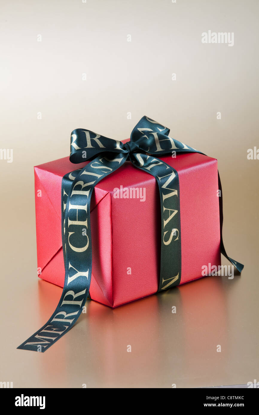 Gift Box With Ribbon Stock Photo - Alamy