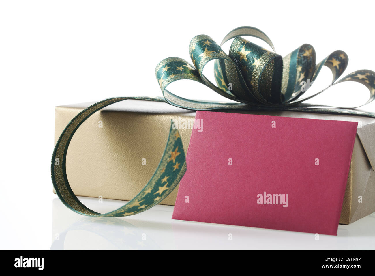 Gift Box With Ribbon Stock Photo - Alamy