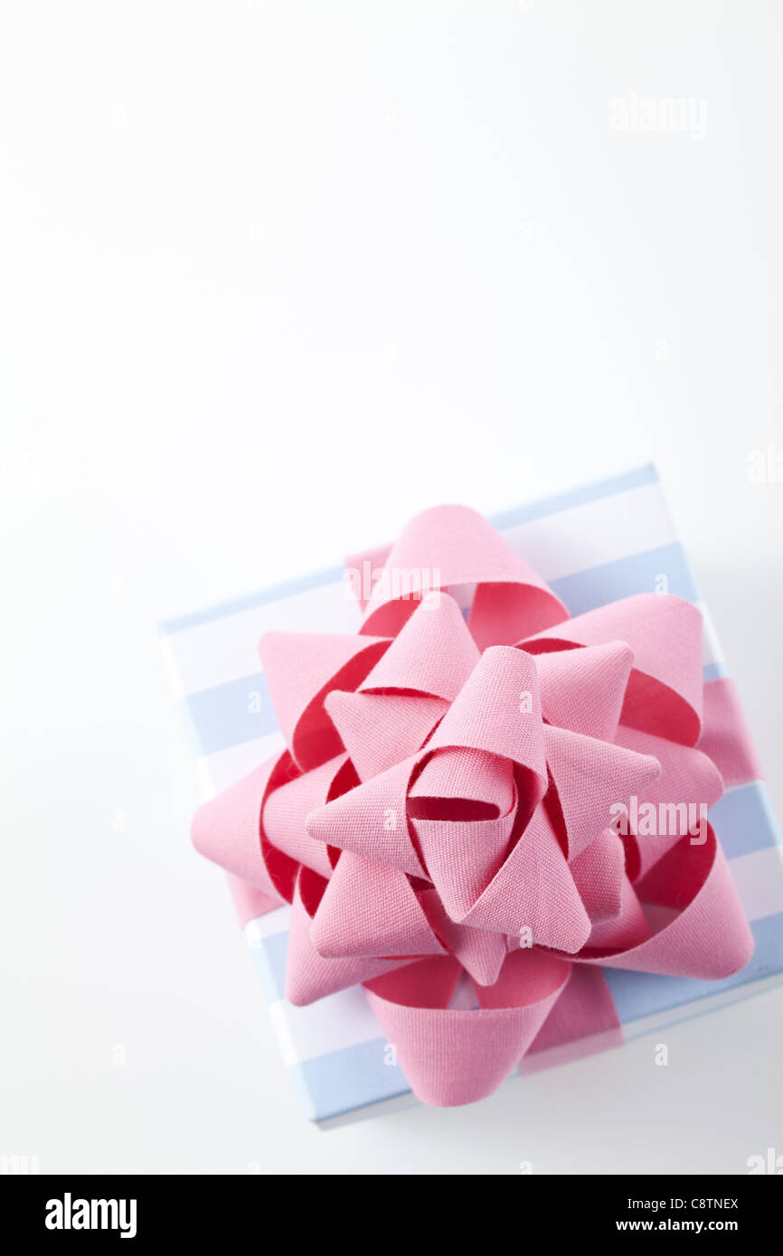 Gift Box With Ribbon Stock Photo - Alamy