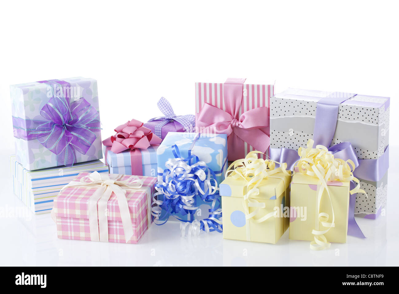 Gift Box With Ribbon Stock Photo - Alamy