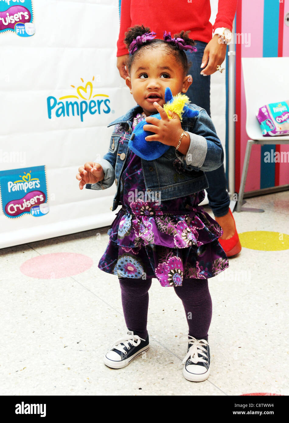 Christina Milian's daughter, Violet Nash at in-store appearance for ...