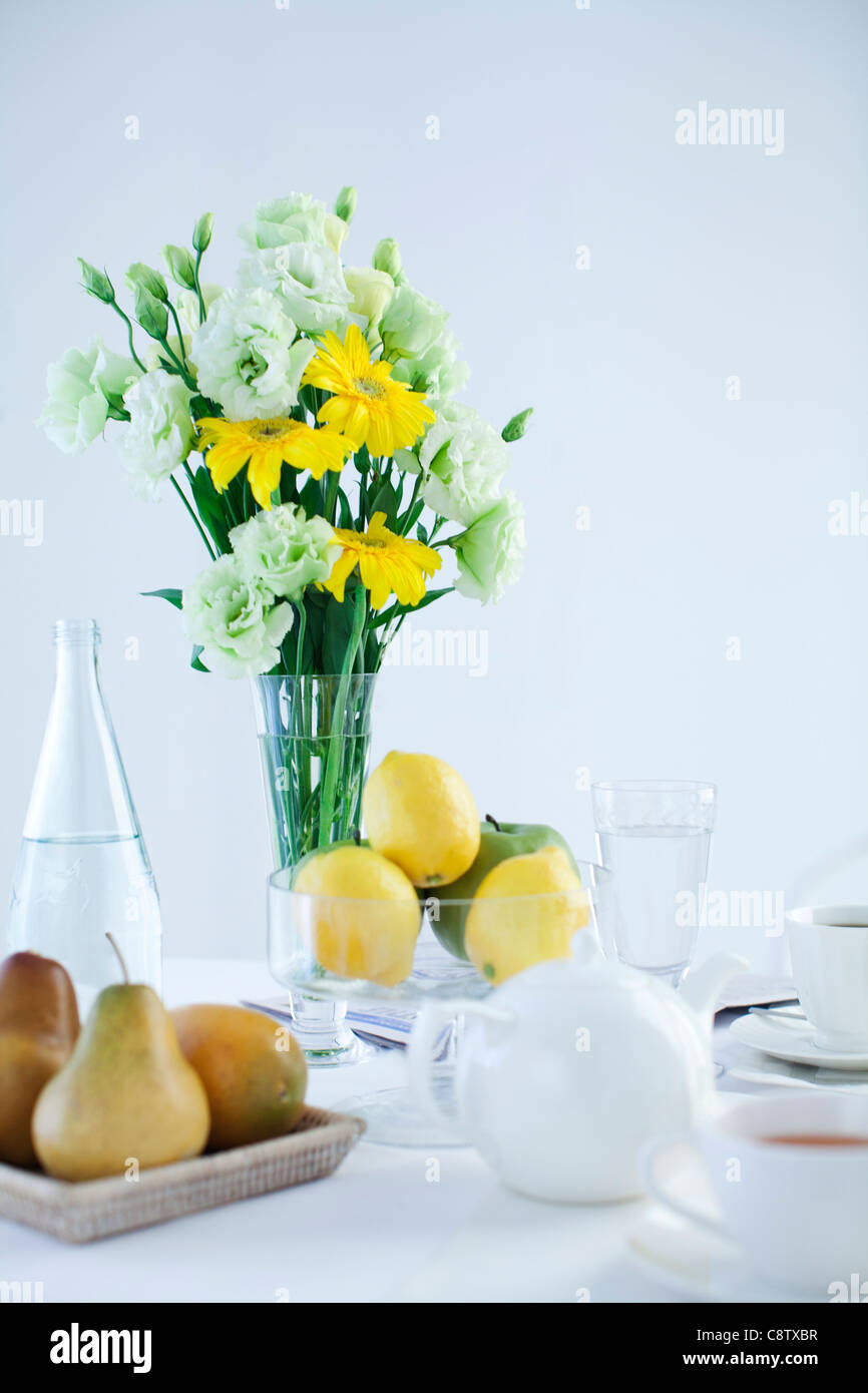Flowers With Food Stock Photo - Alamy