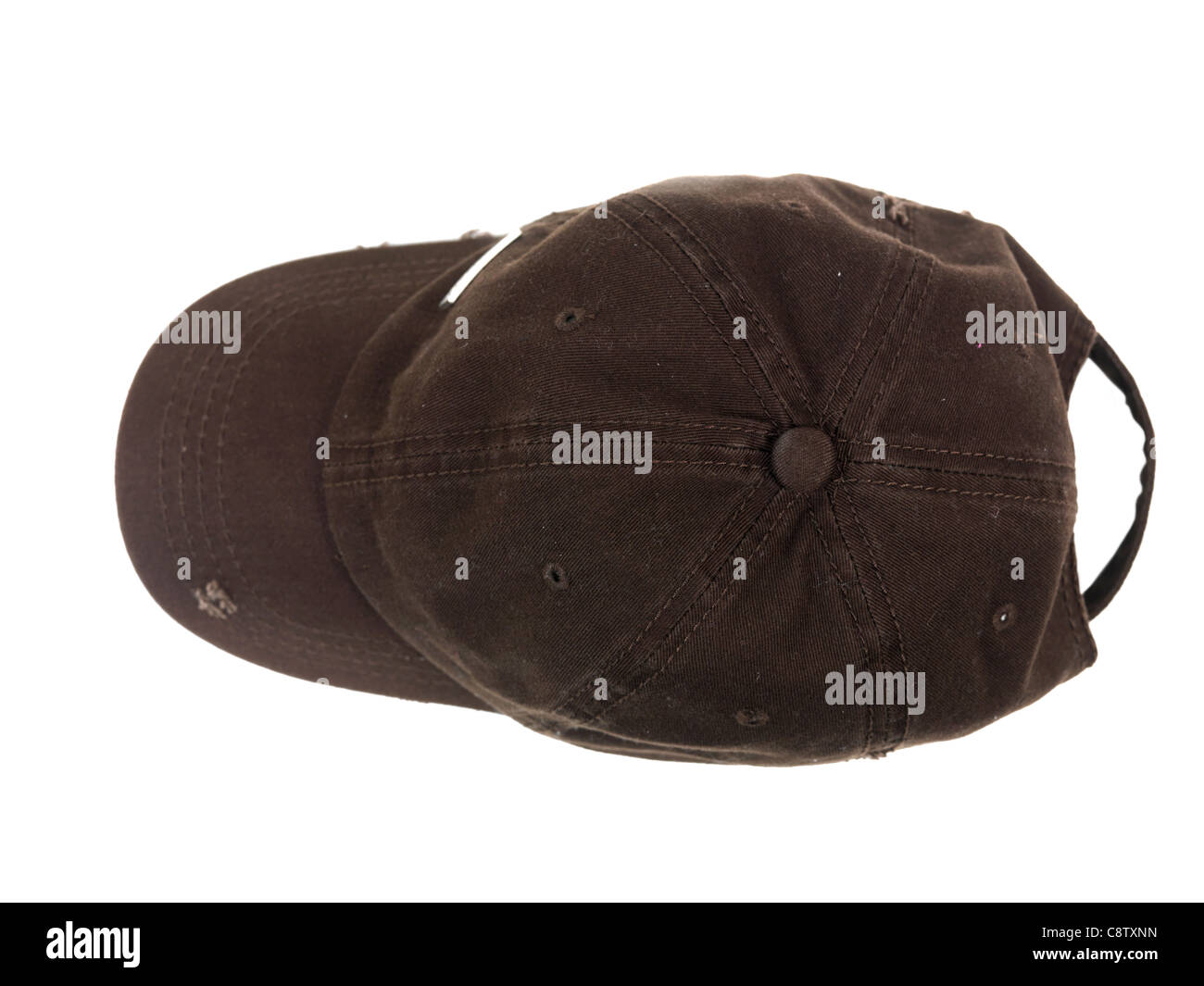 A brown cap isolated against a white background Stock Photo - Alamy