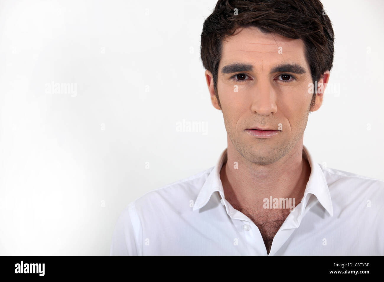 Male hairy chest caucasian man hi-res stock photography and images - Alamy