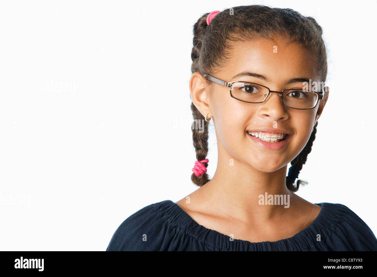 Studio portrait of girl Stock Photo - Alamy