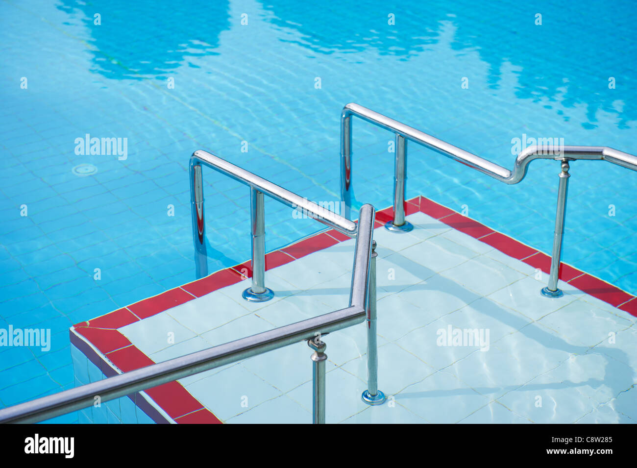 Stairs in the swimming pool Stock Photo - Alamy