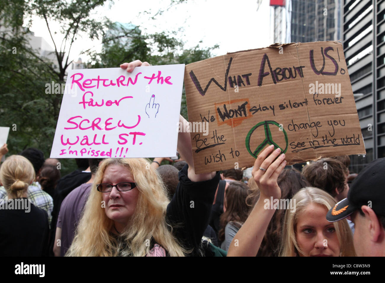 Occupy wall street new york 2011 sign hi-res stock photography and ...