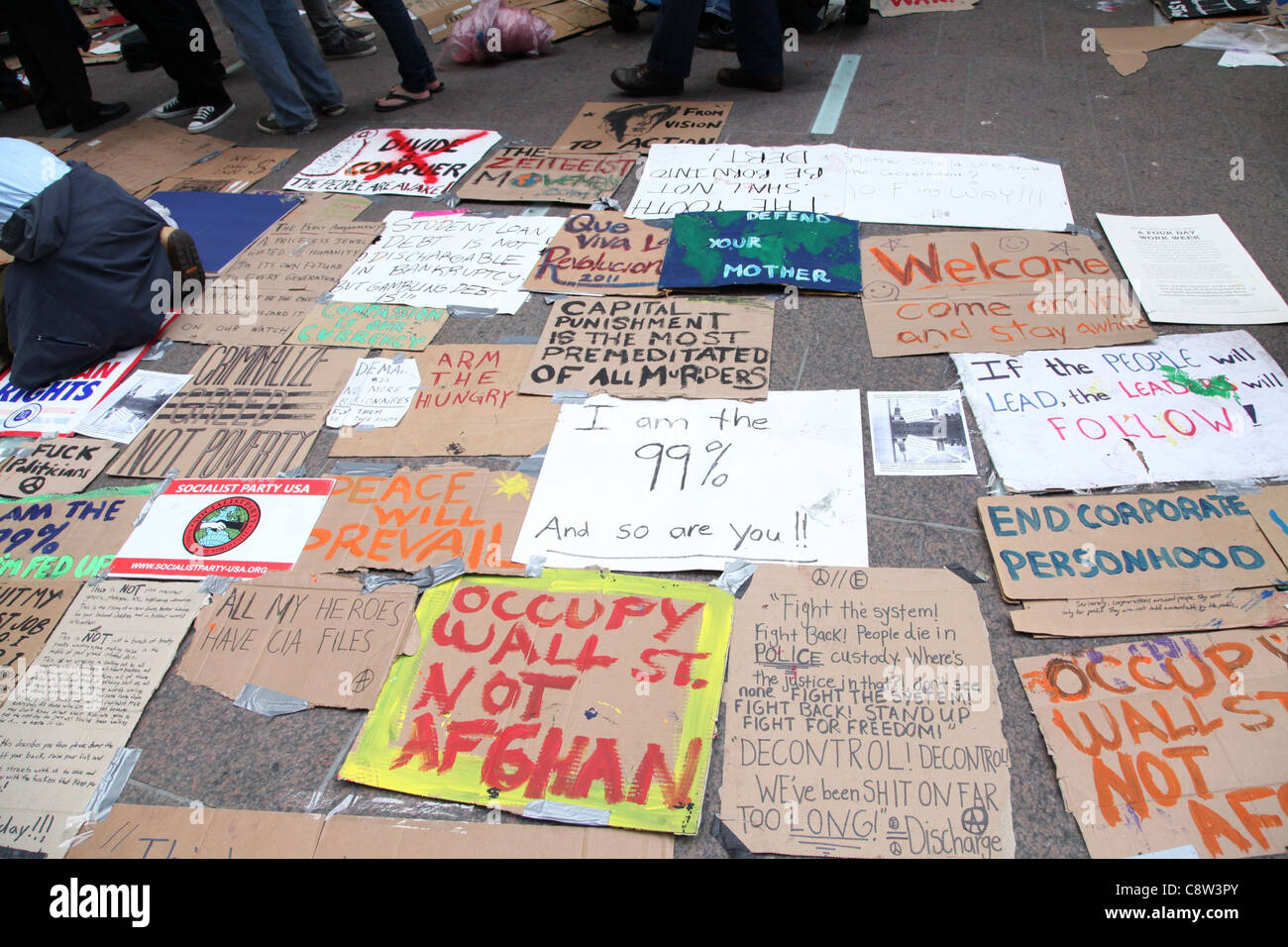 Occupy wall street new york 2011 sign hi-res stock photography and ...