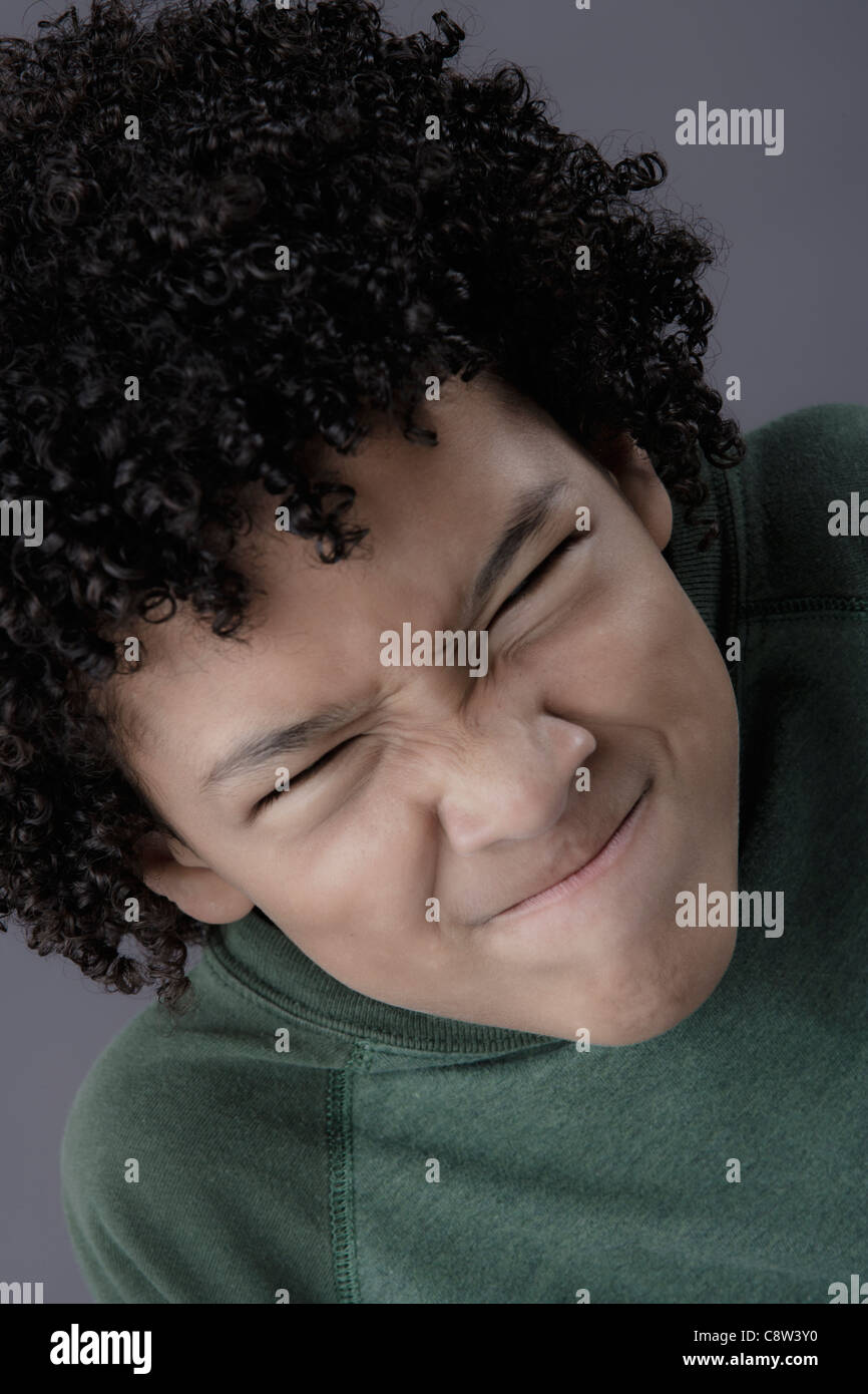 Portrait angry displeased curly hi-res stock photography and images - Alamy