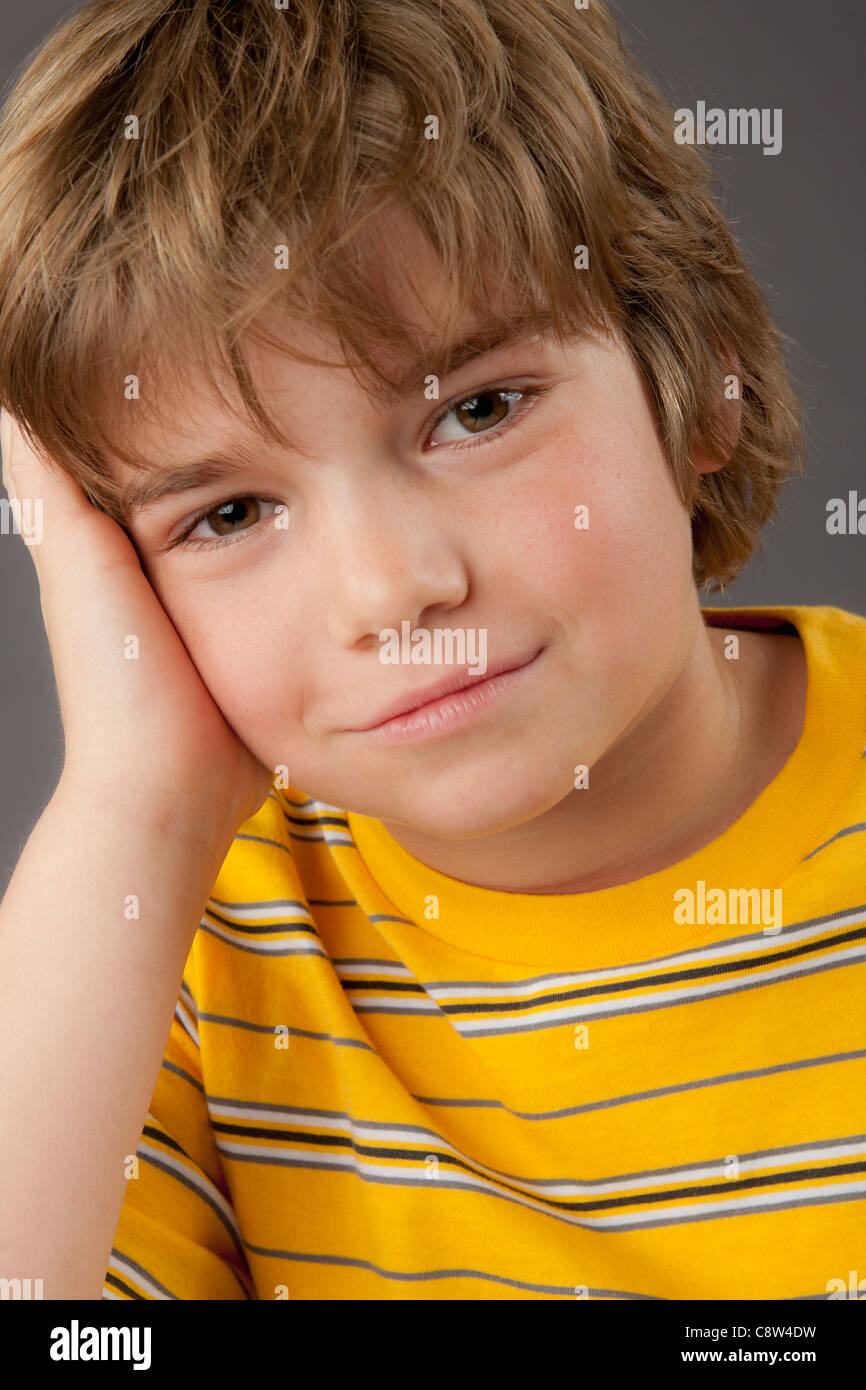 Studio portrait of boy Stock Photo - Alamy