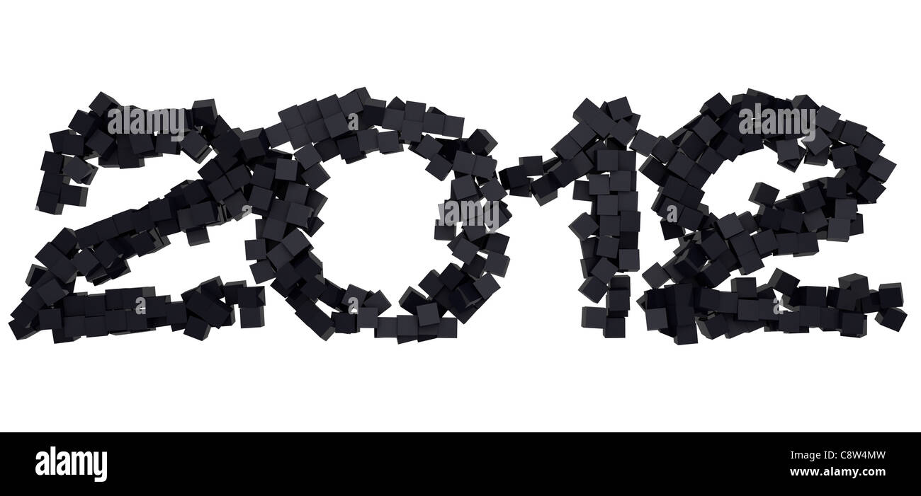 2012 written with cubes hi-res stock photography and images - Alamy