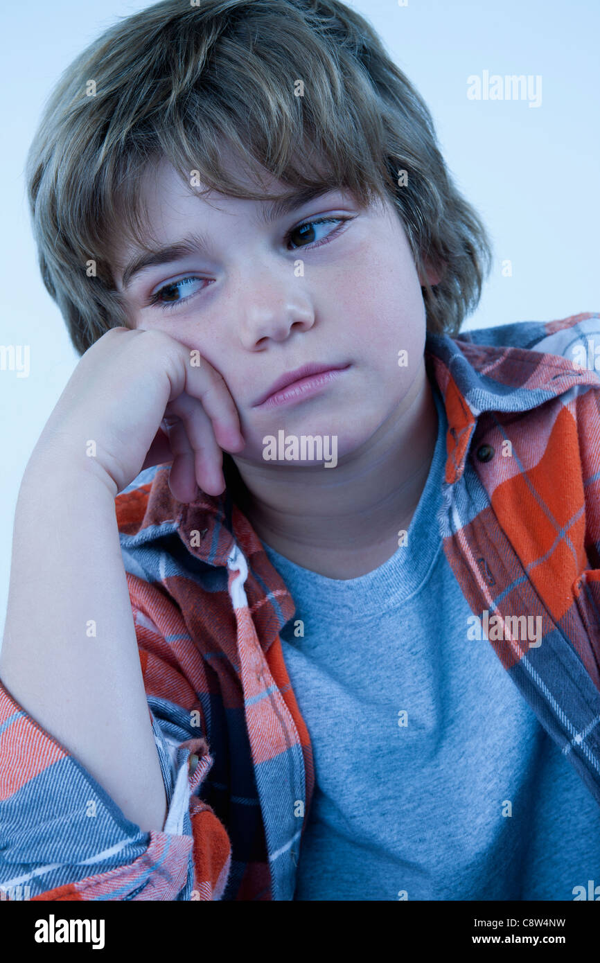 Sad boy portrait hi-res stock photography and images - Alamy