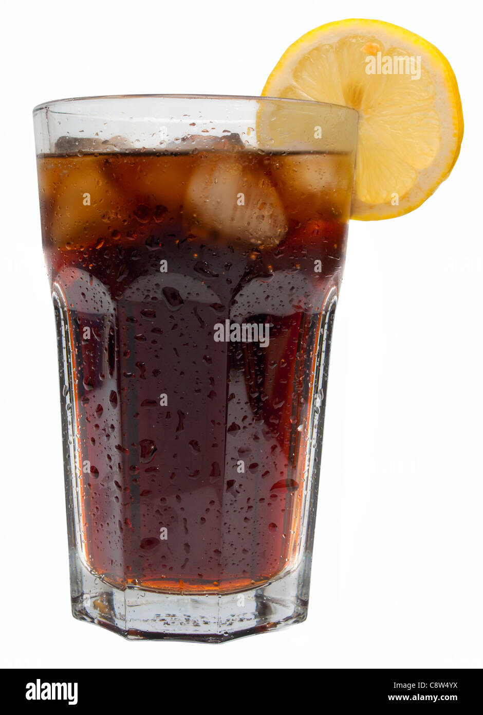Cola drink ice cube lemon Cut Out Stock Images & Pictures - Alamy
