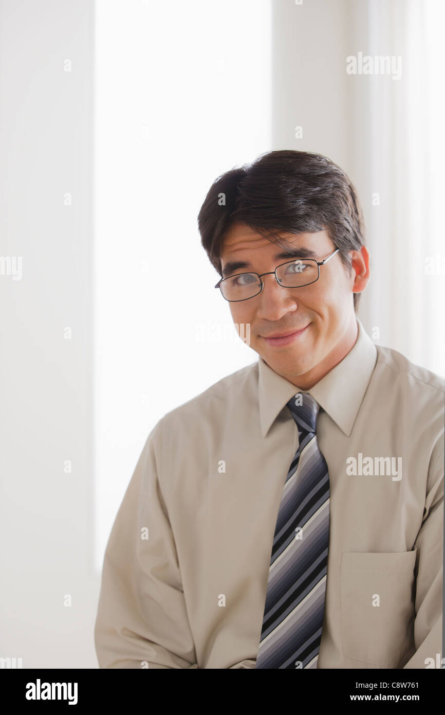 Portrait of business man smiling Stock Photo - Alamy