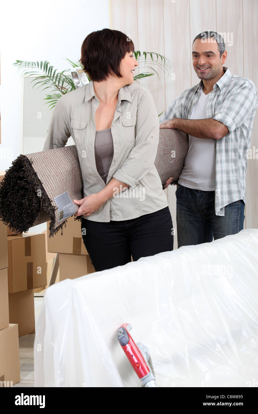 Removing old carpet hi-res stock photography and images - Alamy