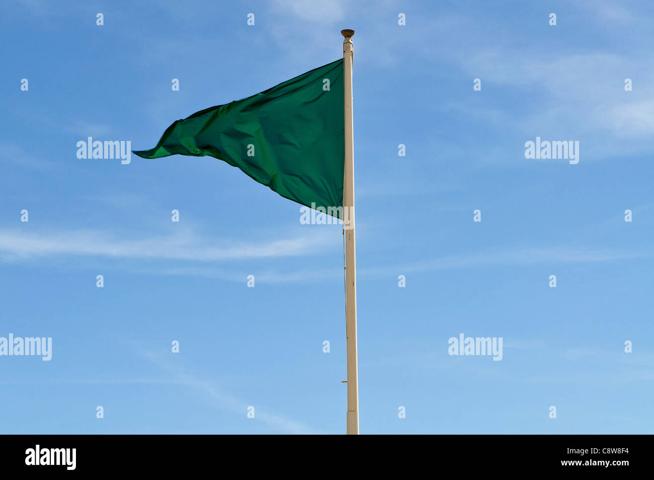 Green flag flying hi-res stock photography and images - Alamy