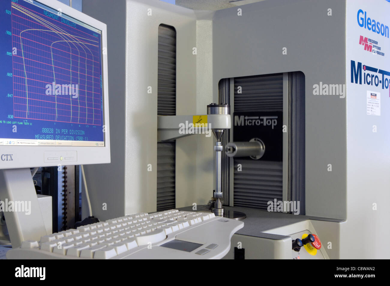 quality-control equipment measuring a job with a probe Stock Photo - Alamy
